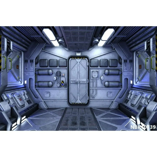 Birthday Backdrops Spaceship Interior Earth Astronaut Vinyl Photography ...