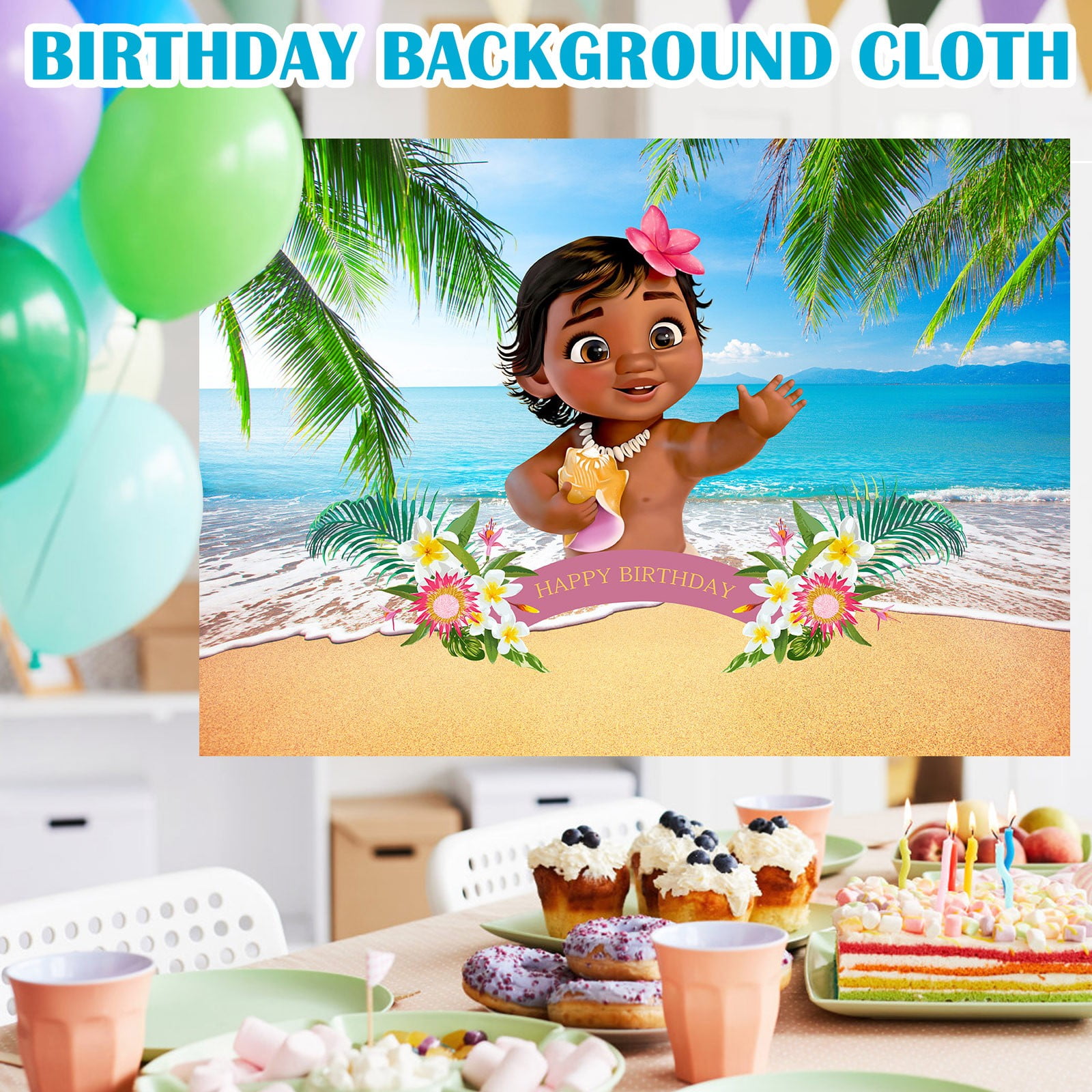 Birthday Background Cloth, Birthday Party Decoration Supplies, Venue ...