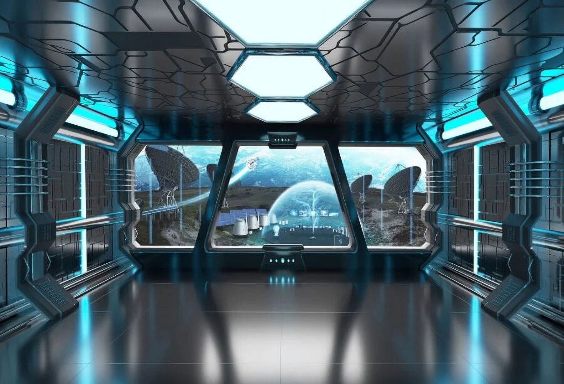 Birthday Backgrounds Universe Earth Spaceship Capsule Interior Little ...