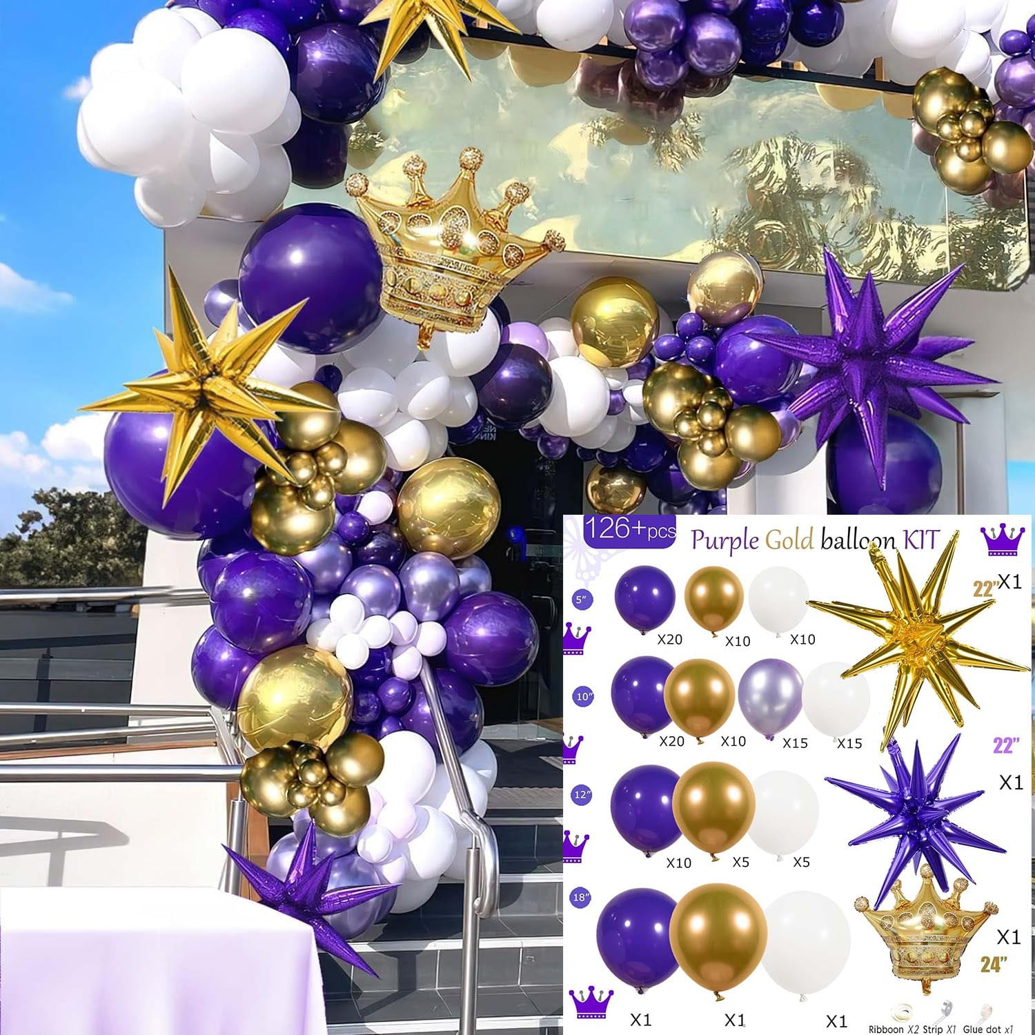 Birthday Balloon Garland Arch Background Wall Party Decoration Supplies ...