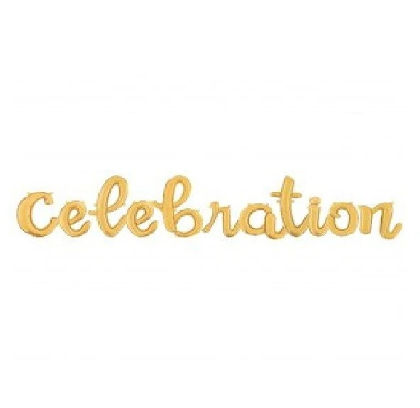 Birthday Balloon Letter Foil Cursive Celebration Banner Party ...