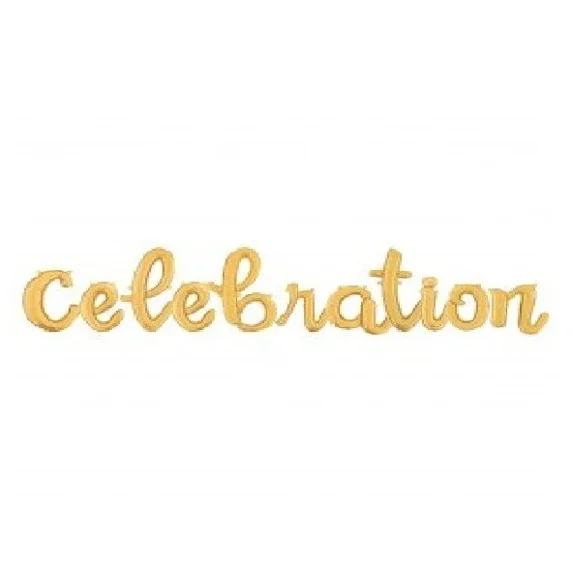 Birthday Balloon Letter Foil Cursive Celebration Banner Party ...