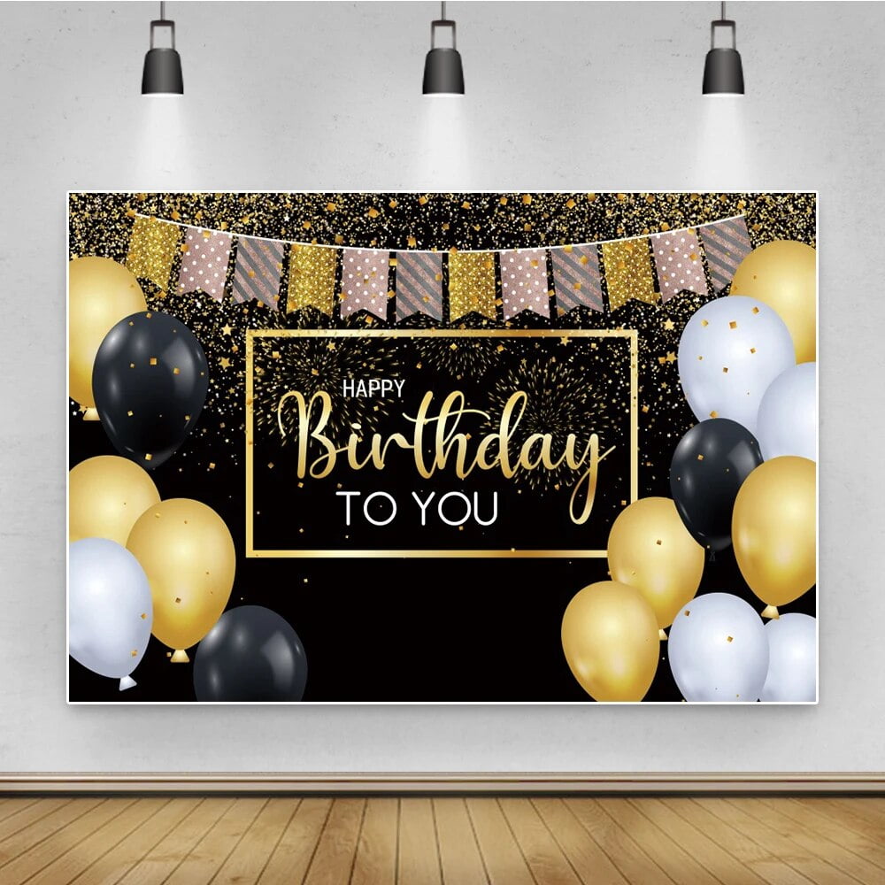 Birthday Balloons Celebration Party Gold Dots Flags Family Shoot ...
