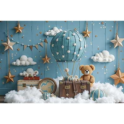 Birthday Balloons Photoz Backdrop ss Castle Candyland Background Child ...