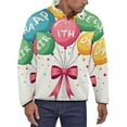 Birthday Balloons with Beautiful Bow Men's Stand Collar Sweater Long ...