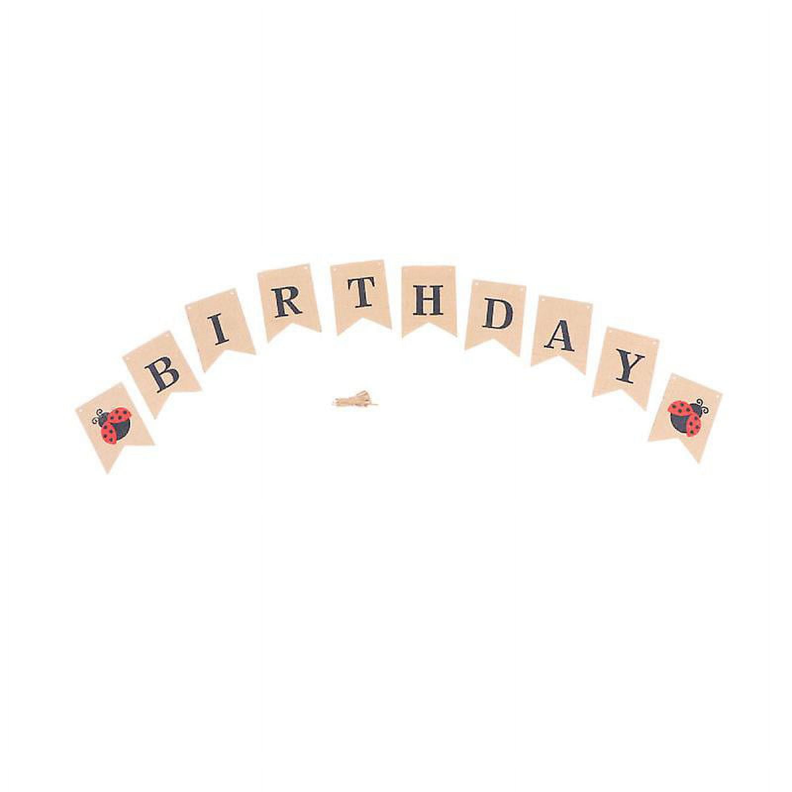 Birthday Banner Linen Streamer Letter Banner Flag Colorful Animal ...