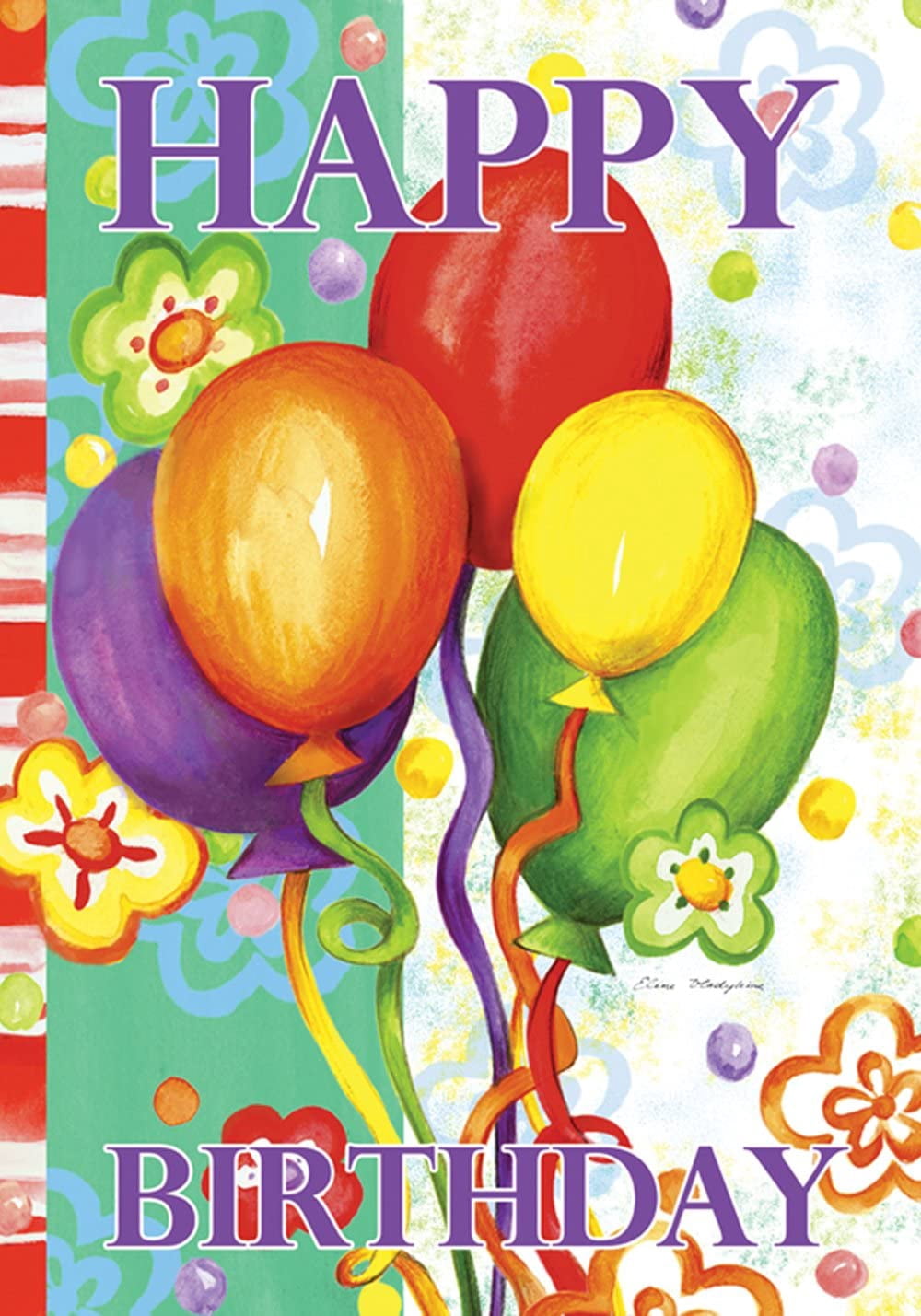 Birthday Bash Birthday Flag 12x18 Inch Double Sided Birthday Garden ...