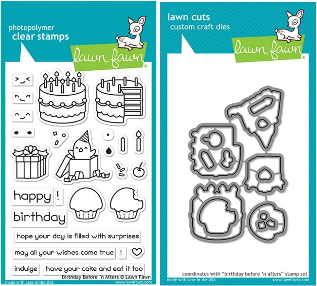 Birthday Before 'n Afters Clears Stamps and Coordinating Custom Craft ...