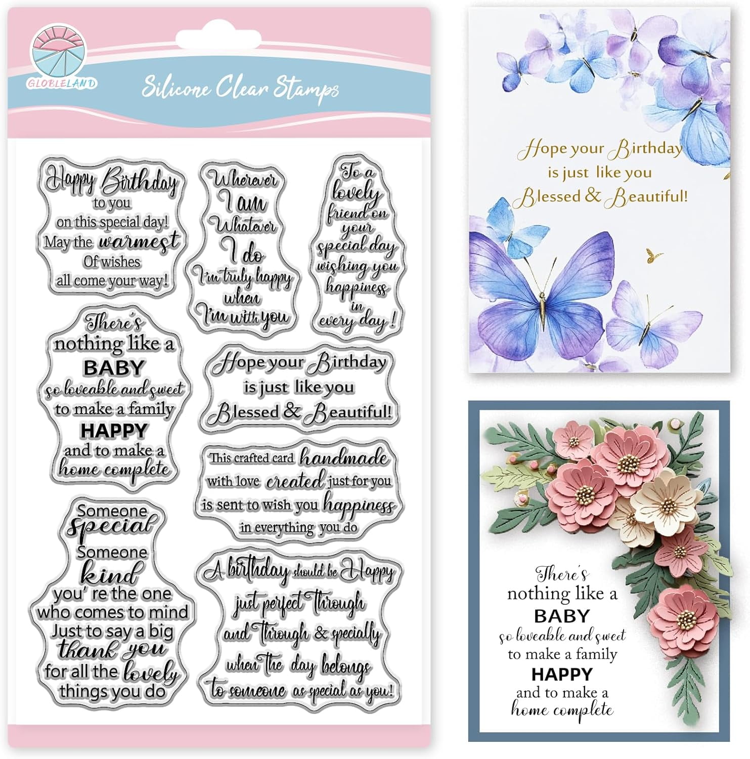 Birthday Blessing Words Clear Stamps DIY for Scrapbooking Birthday ...