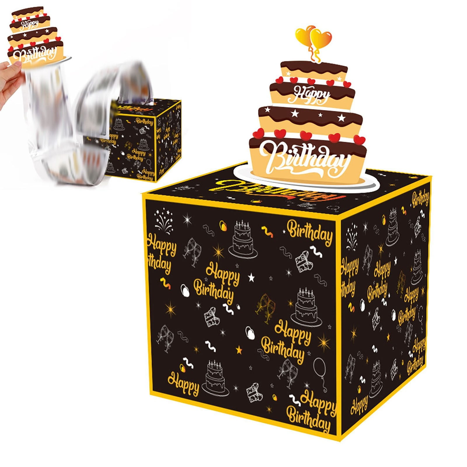 Birthday Box For Gift Pull Roll Gift Boxes For Kids Adults With Happy ...