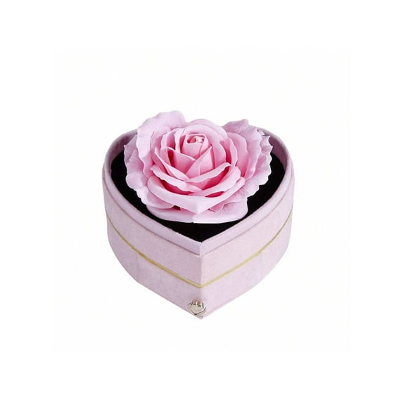 Birthday Box For Valentine's Day Artificial Flowers Transparent Ring ...