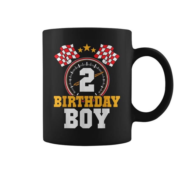 Birthday Boy 2Nd Race Car Party 2 Years Old Racing Driver Coffee Mugs ...