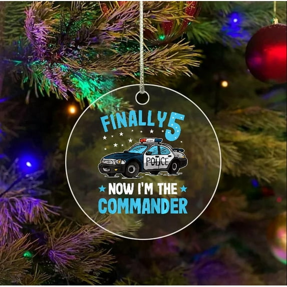 Birthday Boy 5 5 5 Year Old Birthday Ornament, Home Decoration, Circle ...