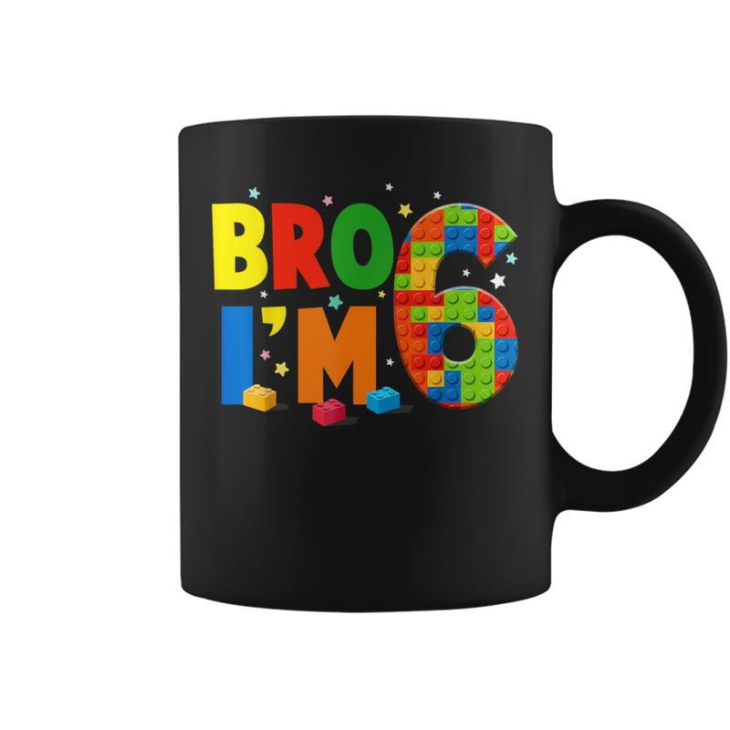 Birthday Boy Bro IM 6 Year Old Building Blocks Brick Coffee Mugs ...