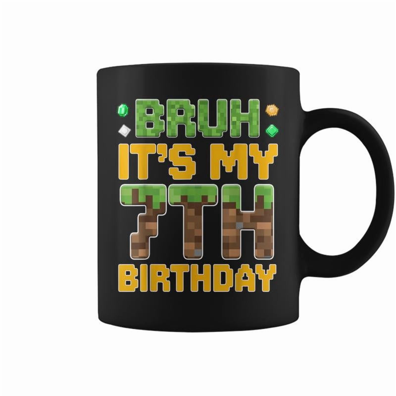 Birthday Boy Bruh Its My 7Th Birthday Gamer Pixel Number Coffee Mugs ...
