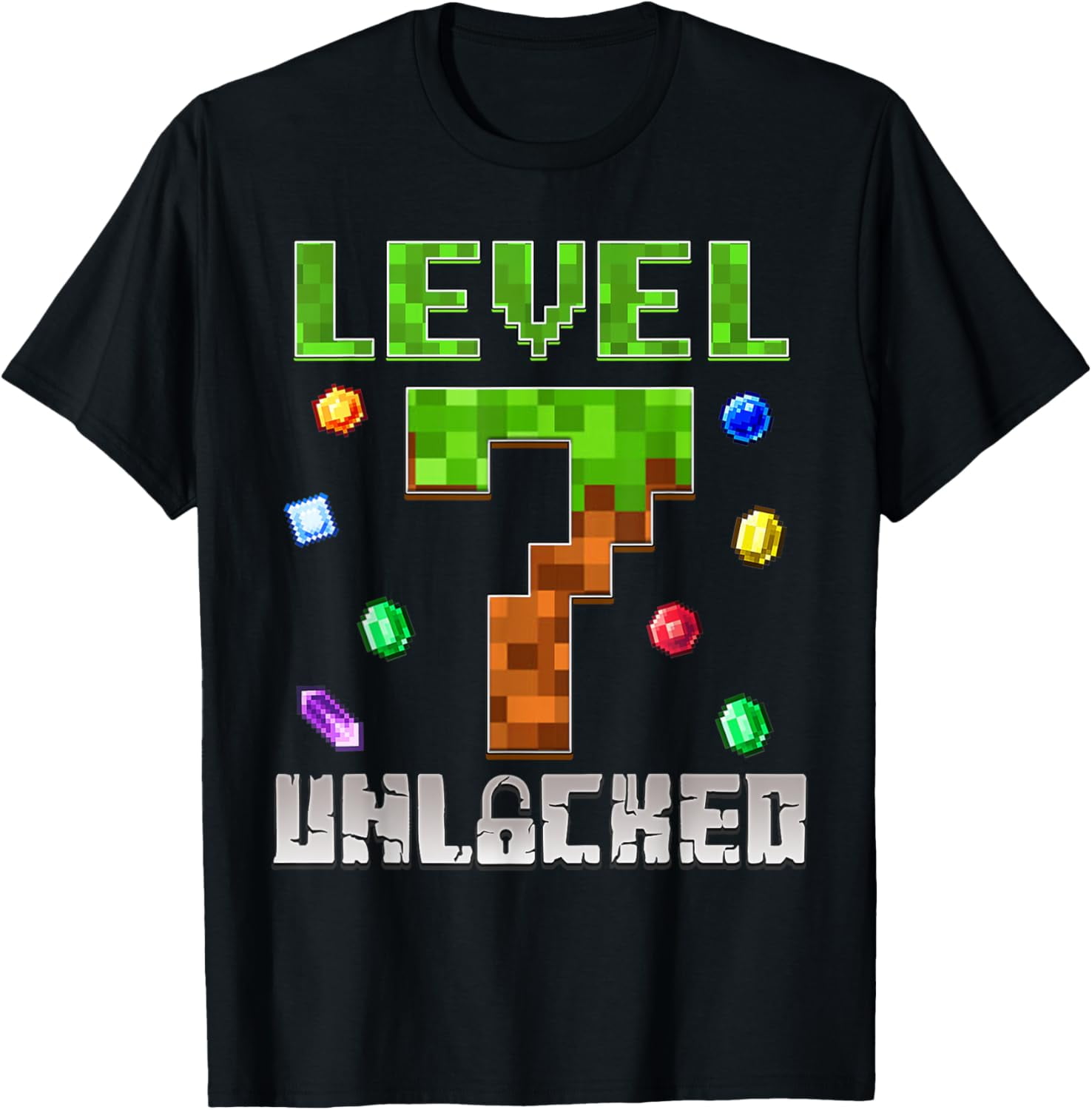 Birthday Boy Level 7 Unlocked 7th Birthday T-Shirt - Walmart.com