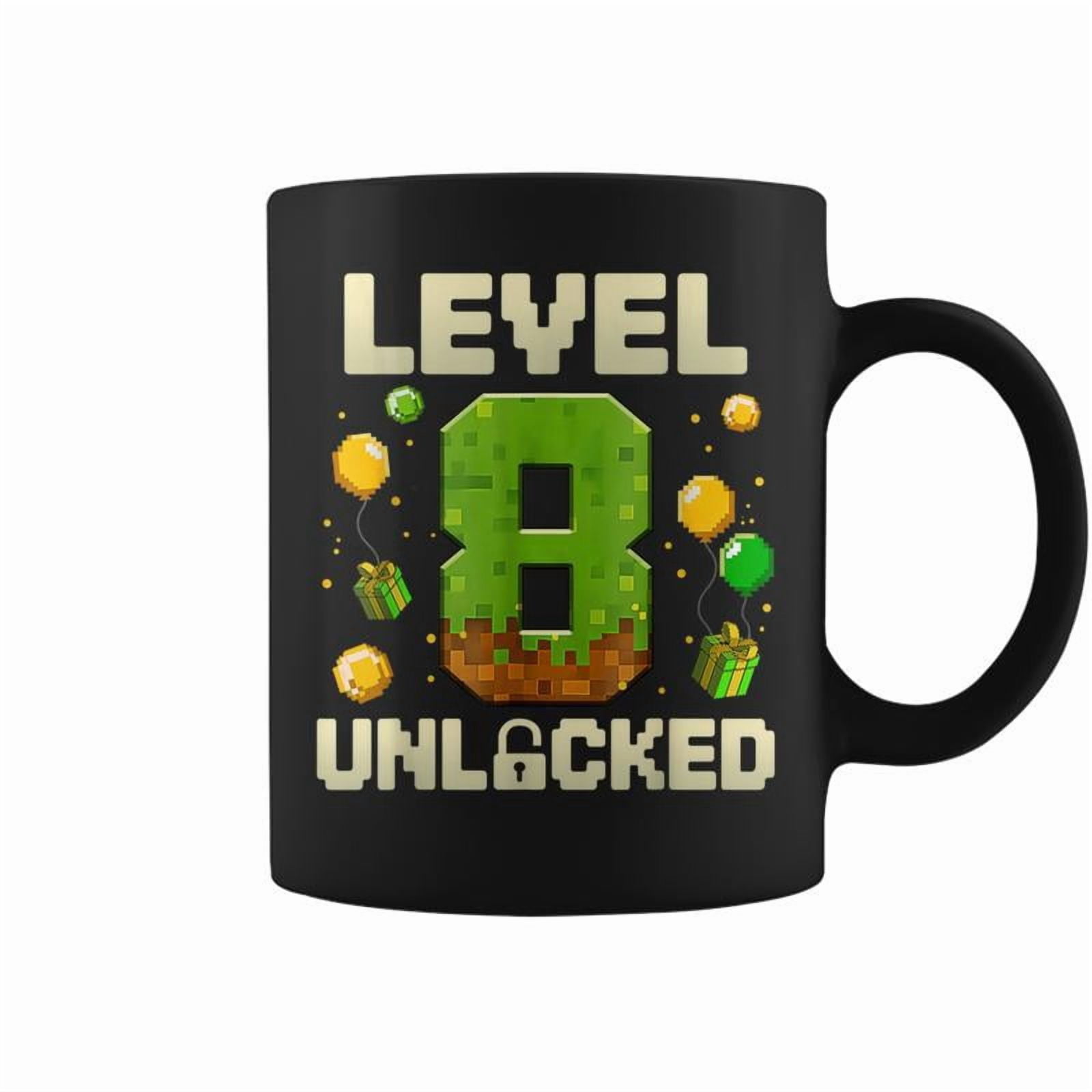 Birthday Boy Level 8 Unlocked 8Th Birthday Game Pixel Coffee Mugs ...