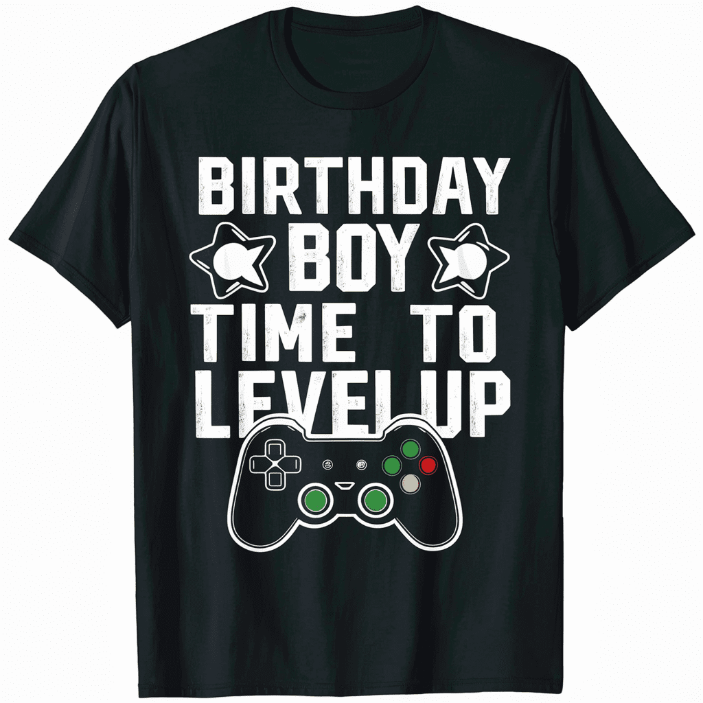 Birthday Boy Level Up Quest Complete Tee - Walmart.com