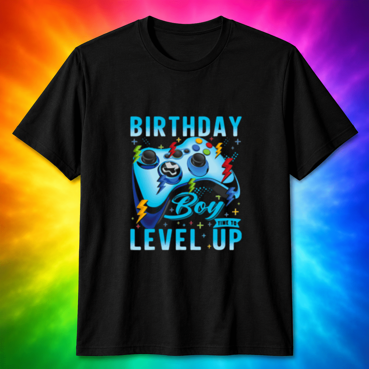 Birthday Boy Level Up Video Game Controller T-Shirt, for men & women, S ...