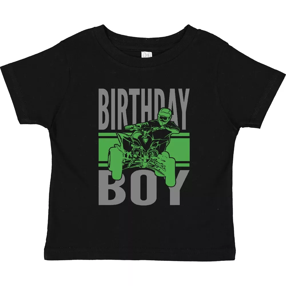 Birthday Boy Off-Roading Atv Toddler T-Shirt All Terrain Vehicle Party ...