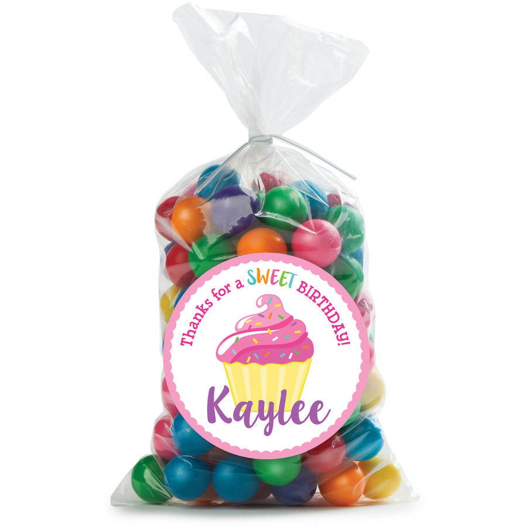 Birthday Boy or Girl Personalized 24-Piece Sticker and Treat Bag Set ...