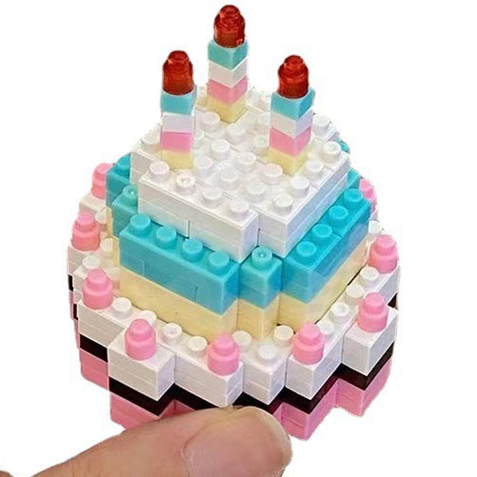 Birthday Cake Collection Series, Mini Plastic Cake Building Bricks ...