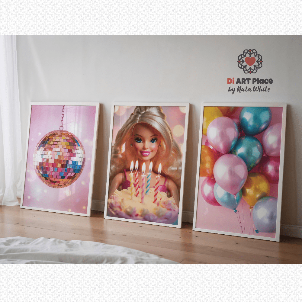 Birthday Cake Fashion Doll Disco Poster Prints, Stretched Canvas ...