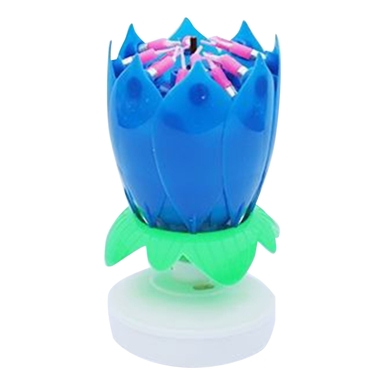 Birthday Cake Flower Candles With Happy Birthday Music Rotating Setup ...