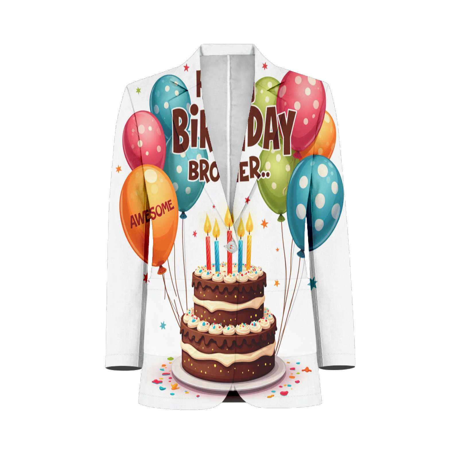 Birthday Cake For Awesome Brother Men's Suit Blazer Casual Party Wear ...