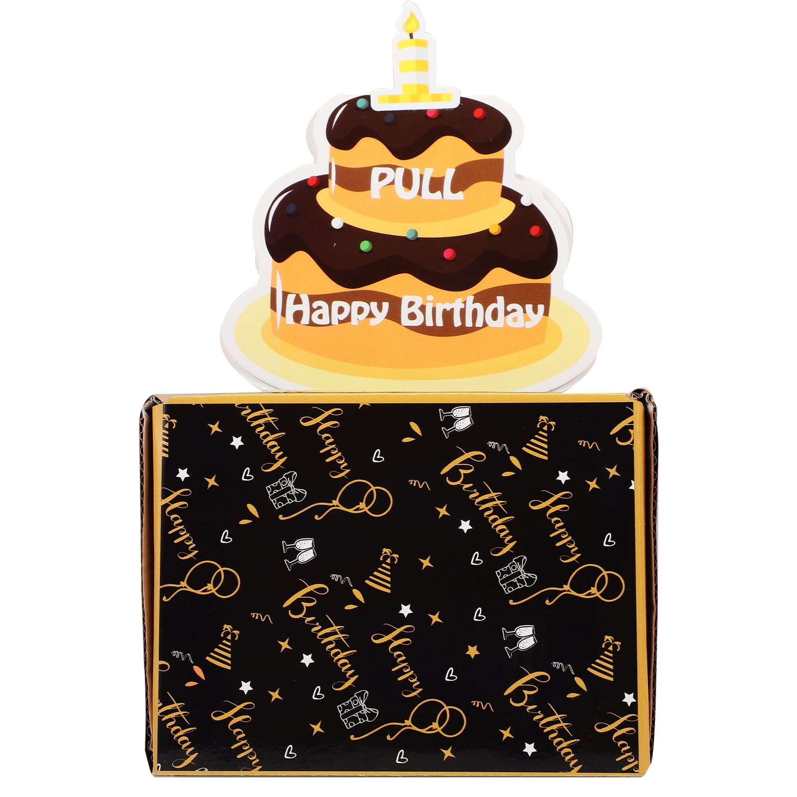 Birthday Cake Insert Gift Box Money Pull Out Case Birthday Cake Gift ...