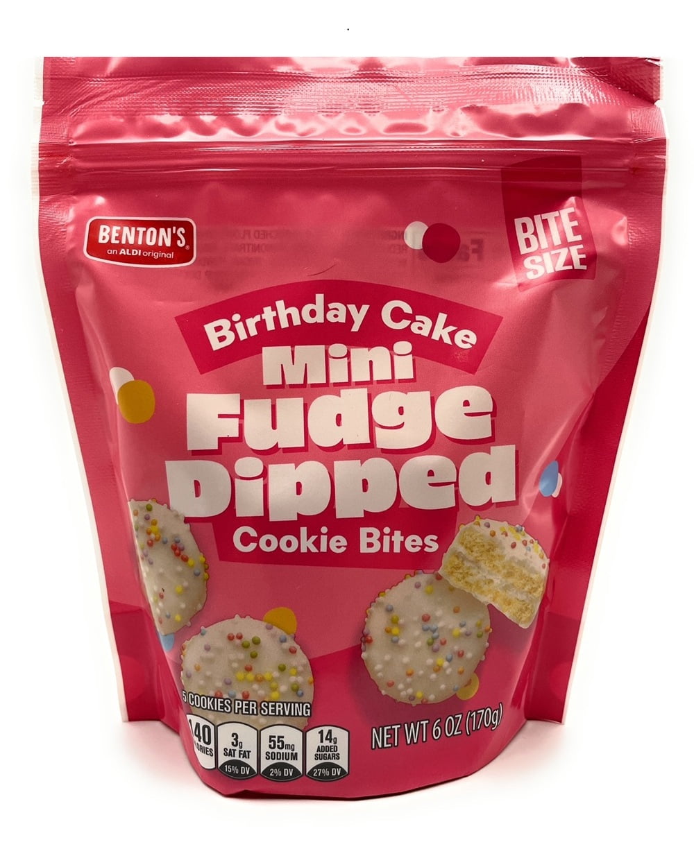 Birthday Cake Mini Fudge Dipped Cookie Bites, Benton’s, 6oz/170g, Pack ...