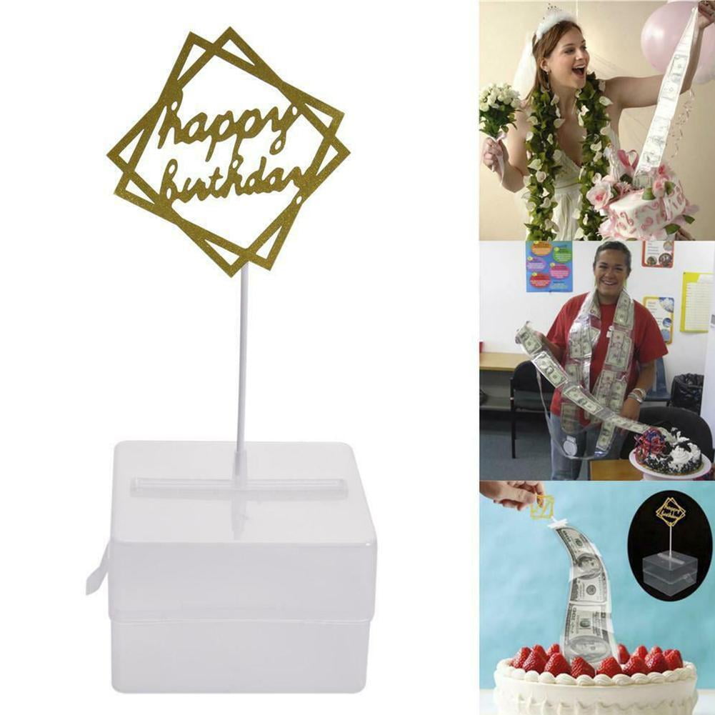 Birthday Cake Money Box Birthday Gift Surprise Box 4.3X4.3X2.9 inch ...