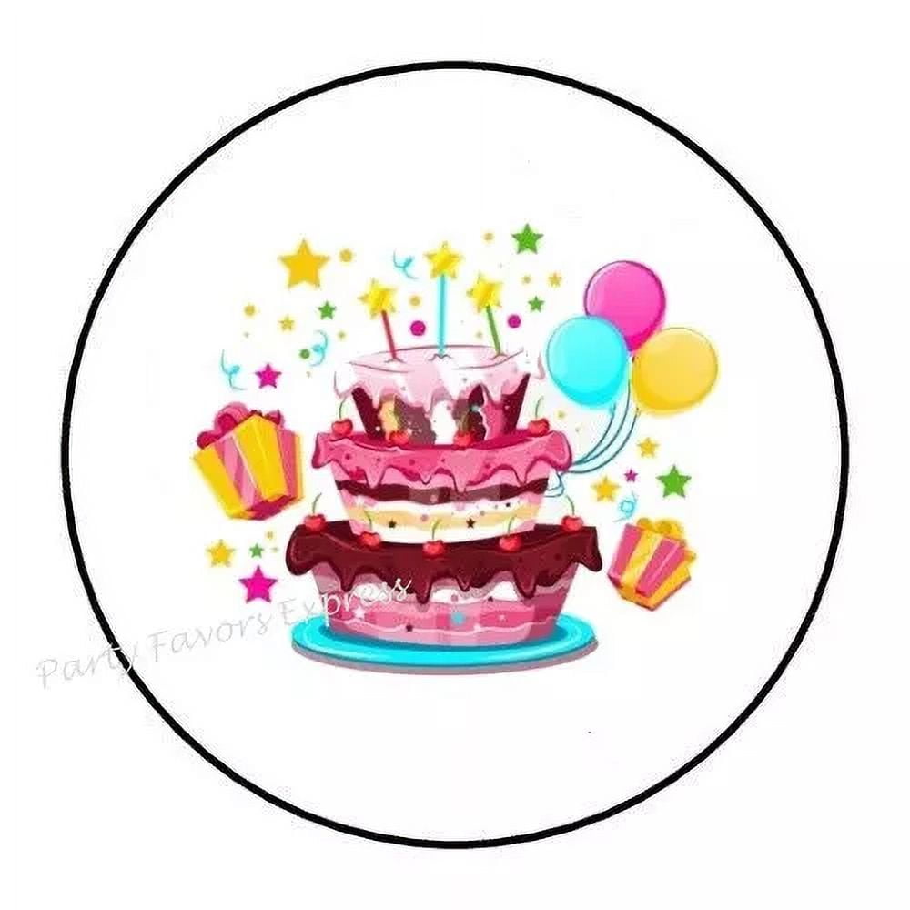 Birthday Cake Sticker Party Favors Sticker Envelope Seals Labels ...