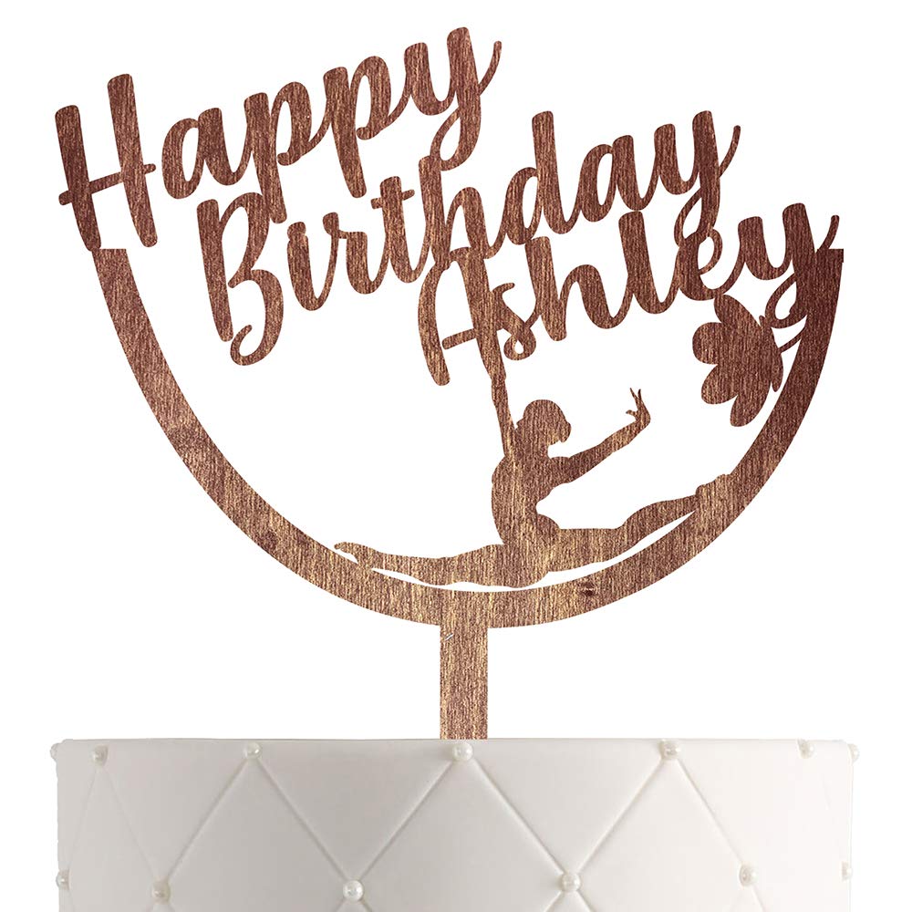 Birthday Cake Topper With ized Aged Birthday Topper with Engraved Age ...