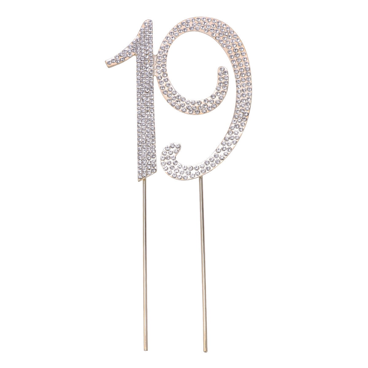 Birthday Cake Topper for 19th Birthday Party or Anniversary Crystal ...