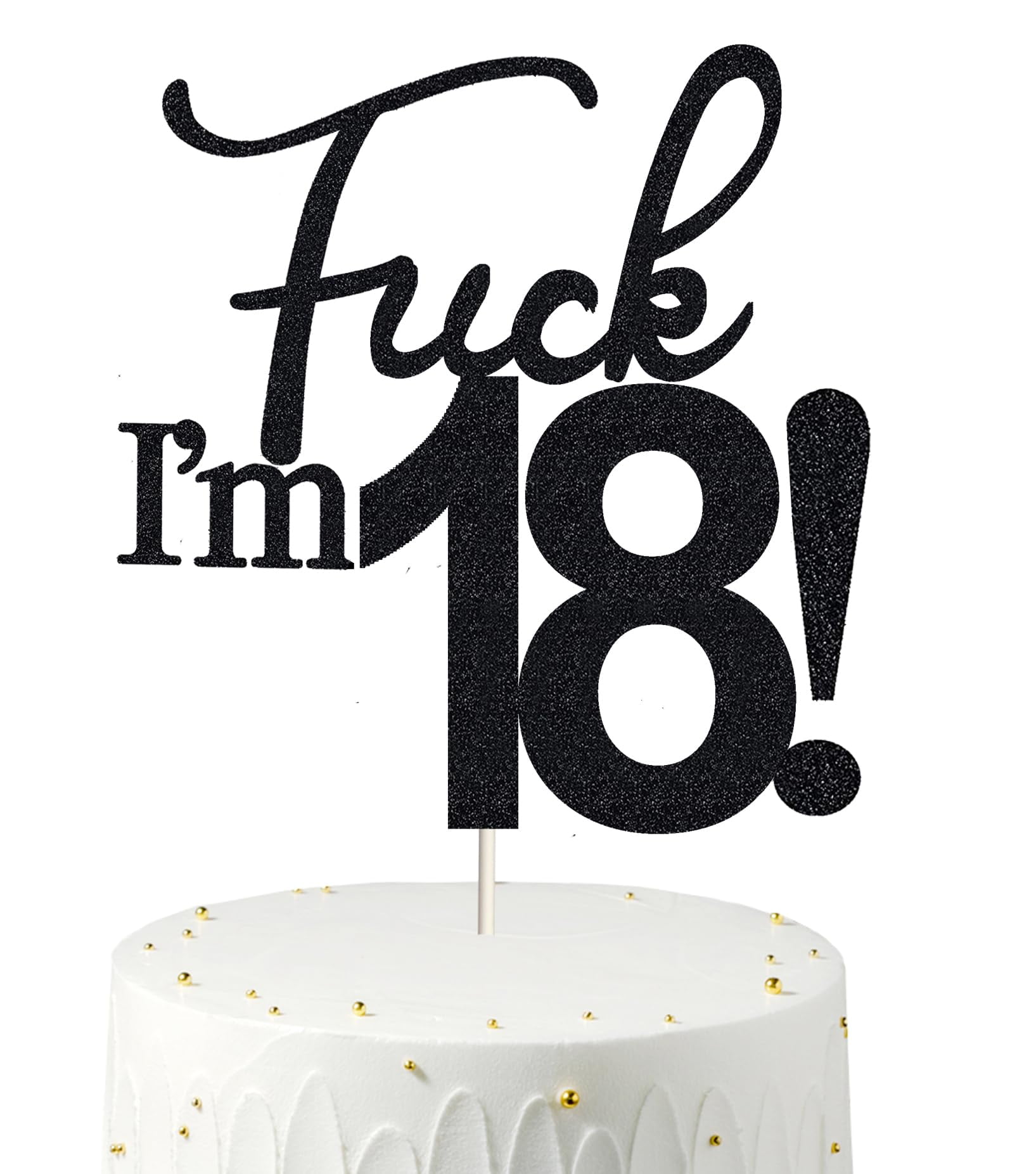 Birthday Cake Toppers Black Glitter Eighteen Cake Topper 18 Cake