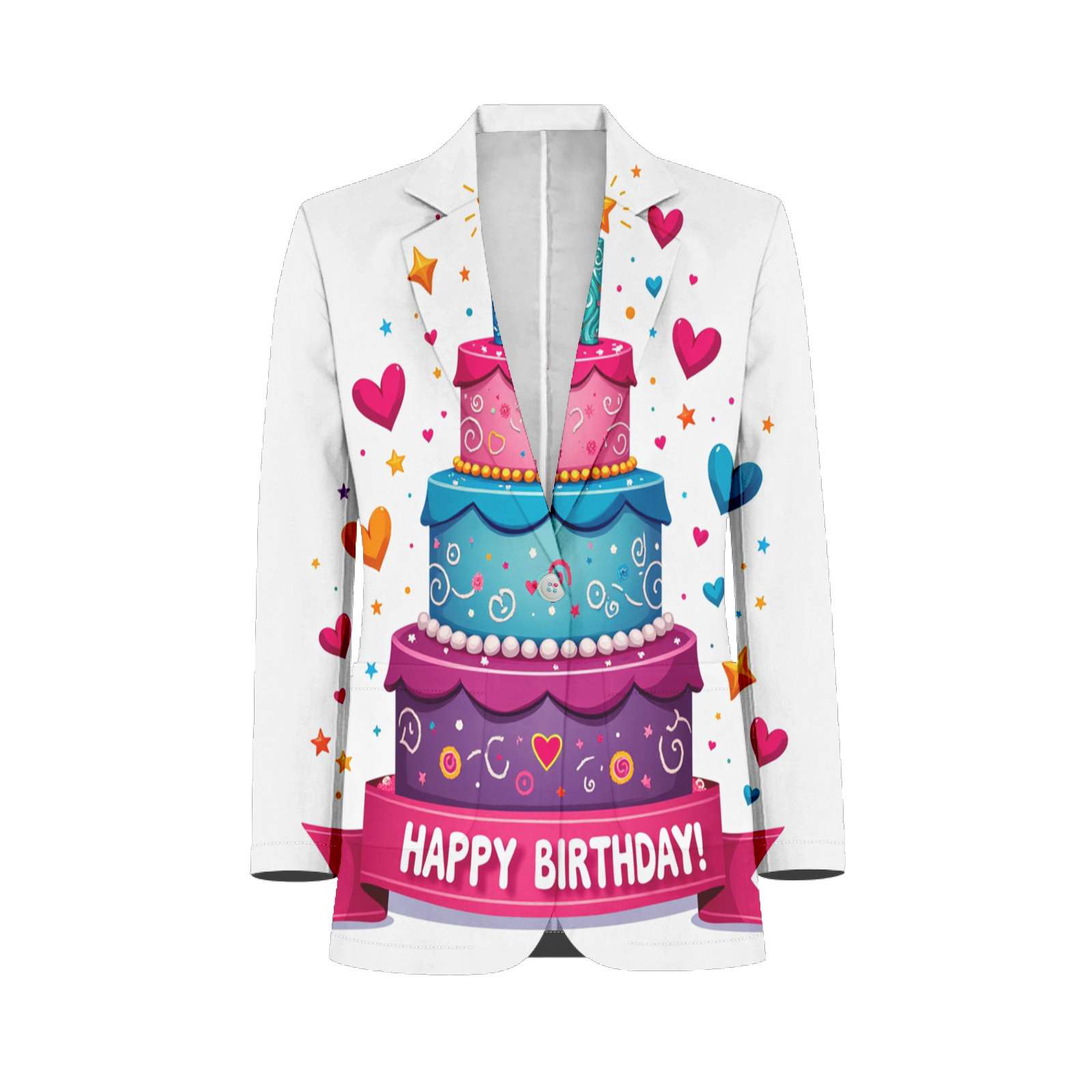 Birthday Cake With Candles Mens Suits Shawl Collar Slim Fit Suit Mens ...