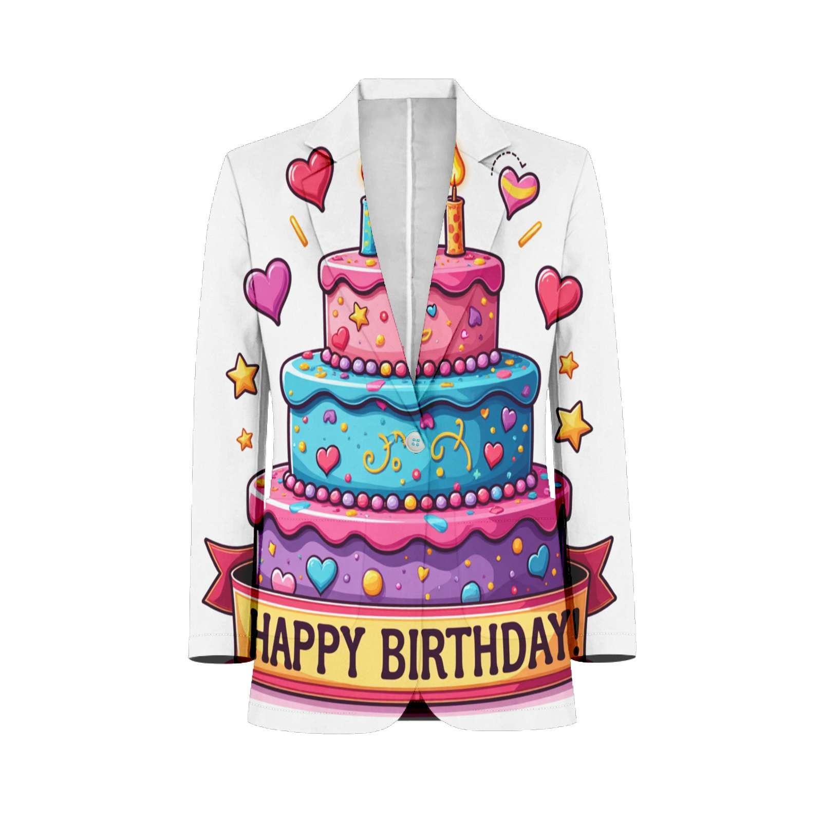 Birthday Cake With Candles Mens Suits Shawl Collar Slim Fit Suit Mens ...