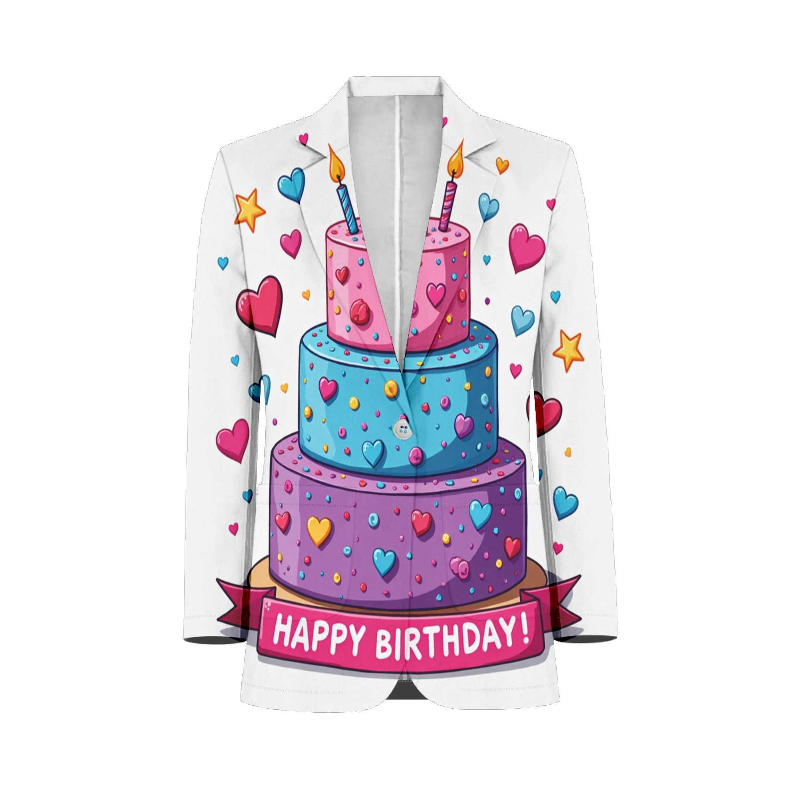Birthday Cake With Lit Candles Mens Suits Shawl Collar Slim Fit Suit ...