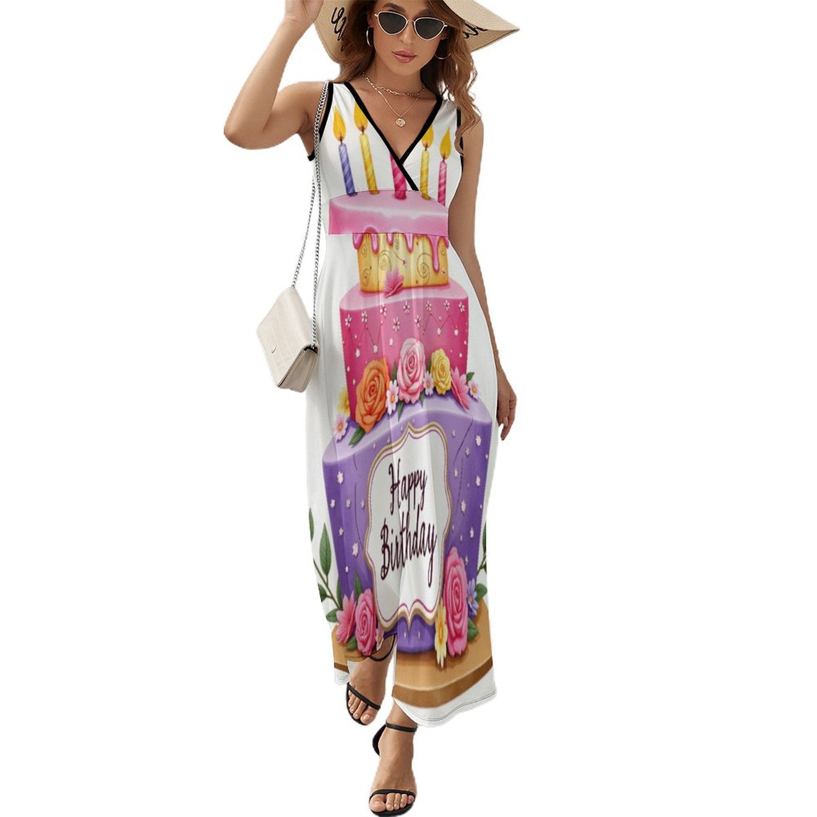 Birthday Cake with Candles Dress Summer Street Style Bohemia Long ...