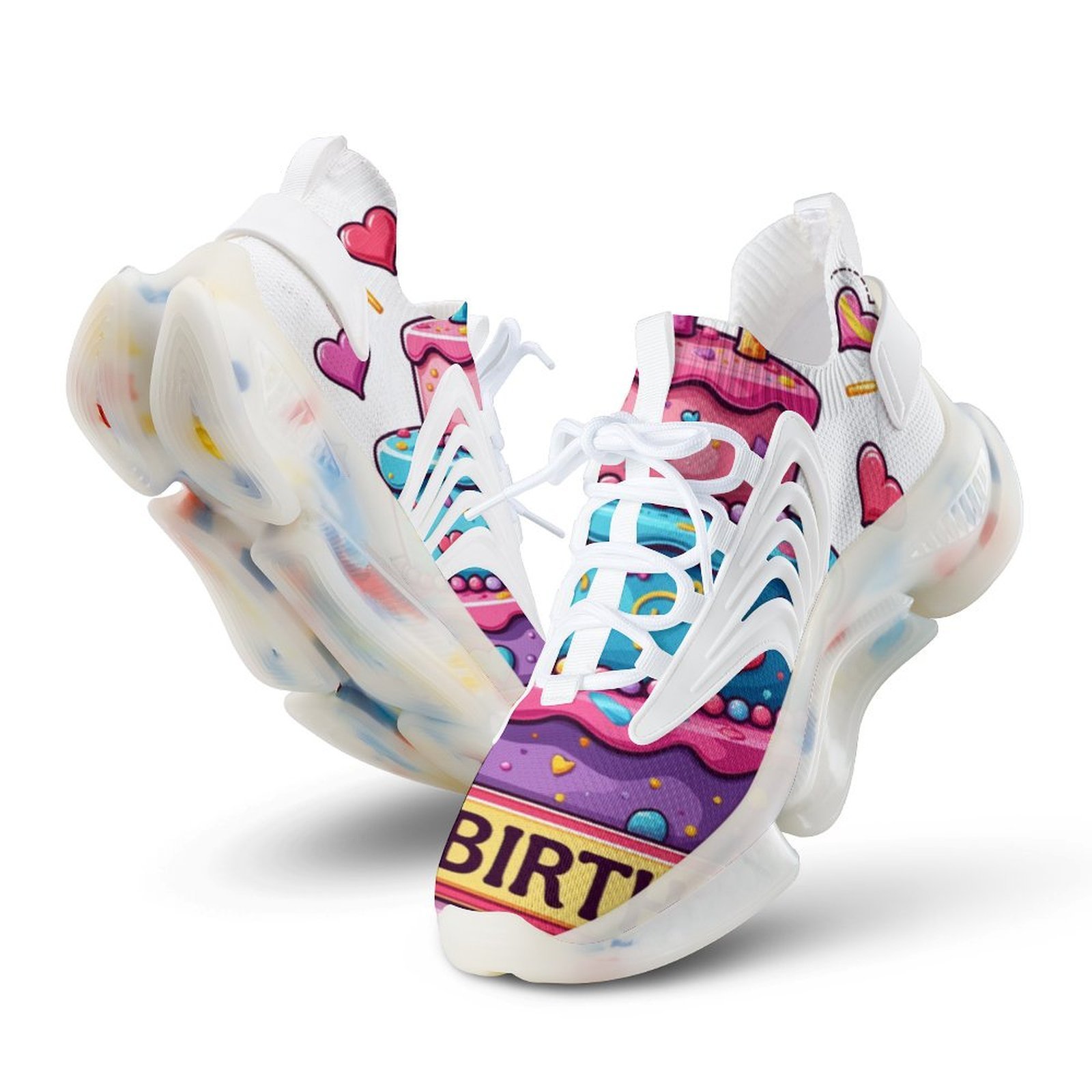 Birthday Cake with Candles Walking Shoes for Men Woman Lightweight ...