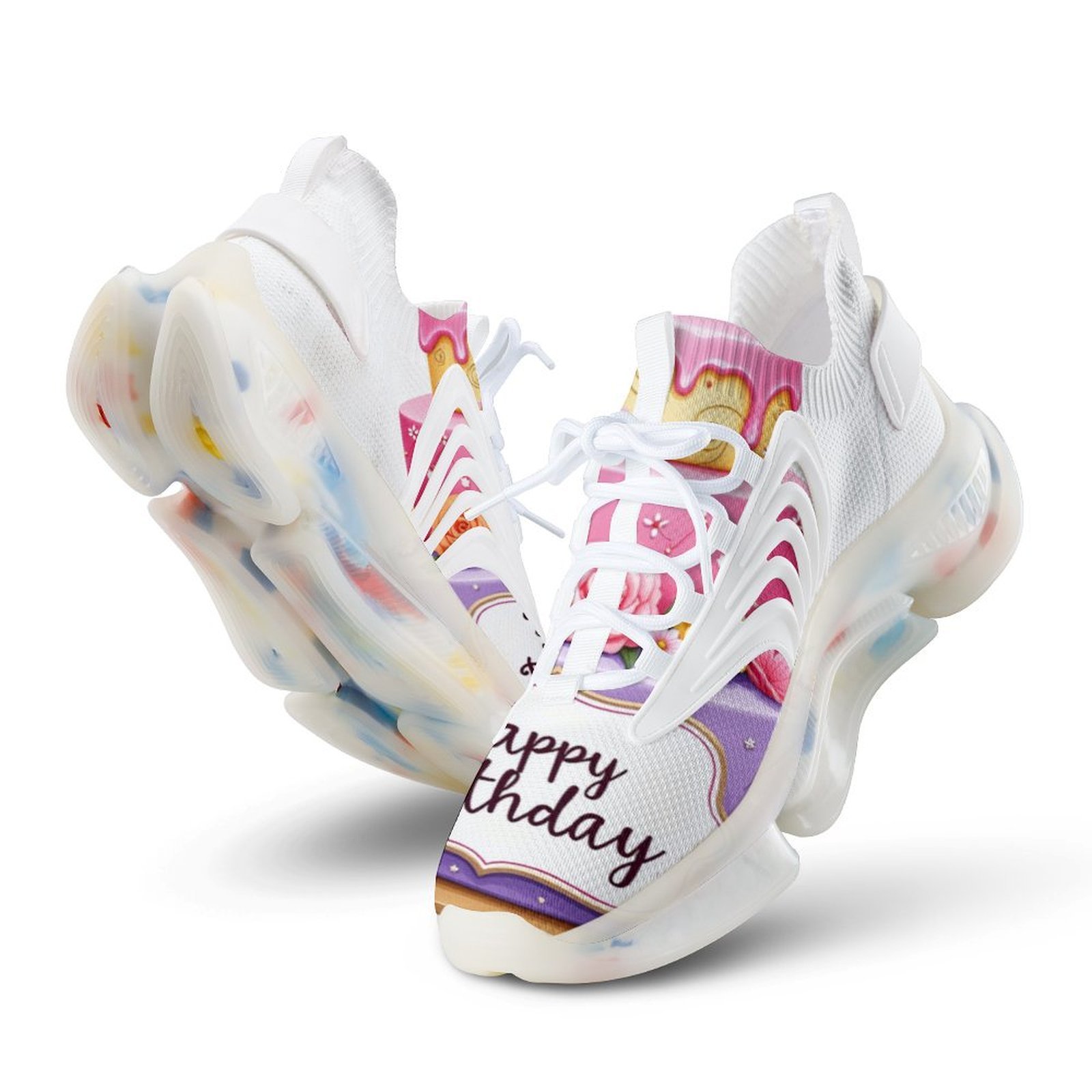 Birthday Cake with Candles Walking Shoes for Men Woman Lightweight ...