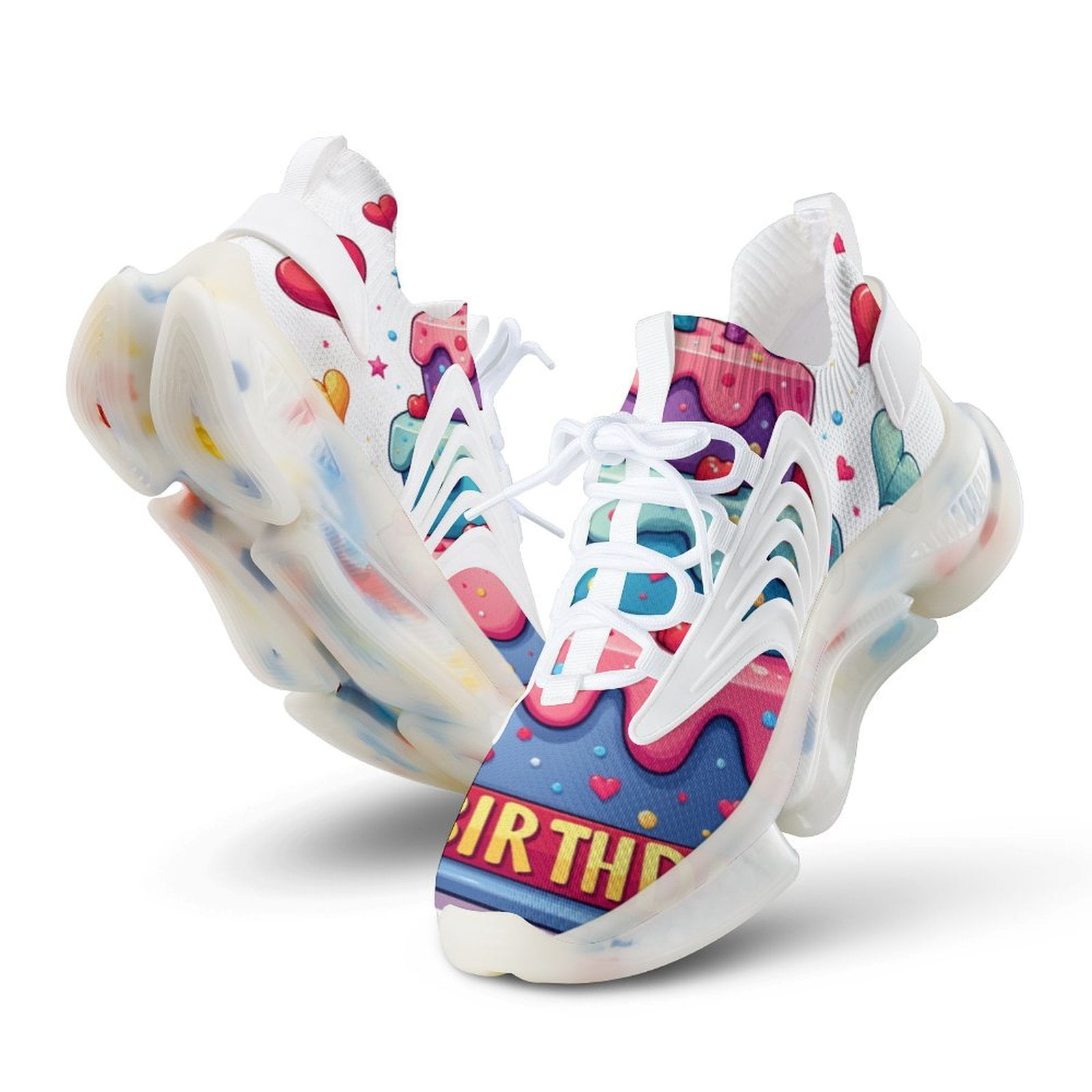 Birthday Cake with Candles Walking Shoes for Men Woman Lightweight ...