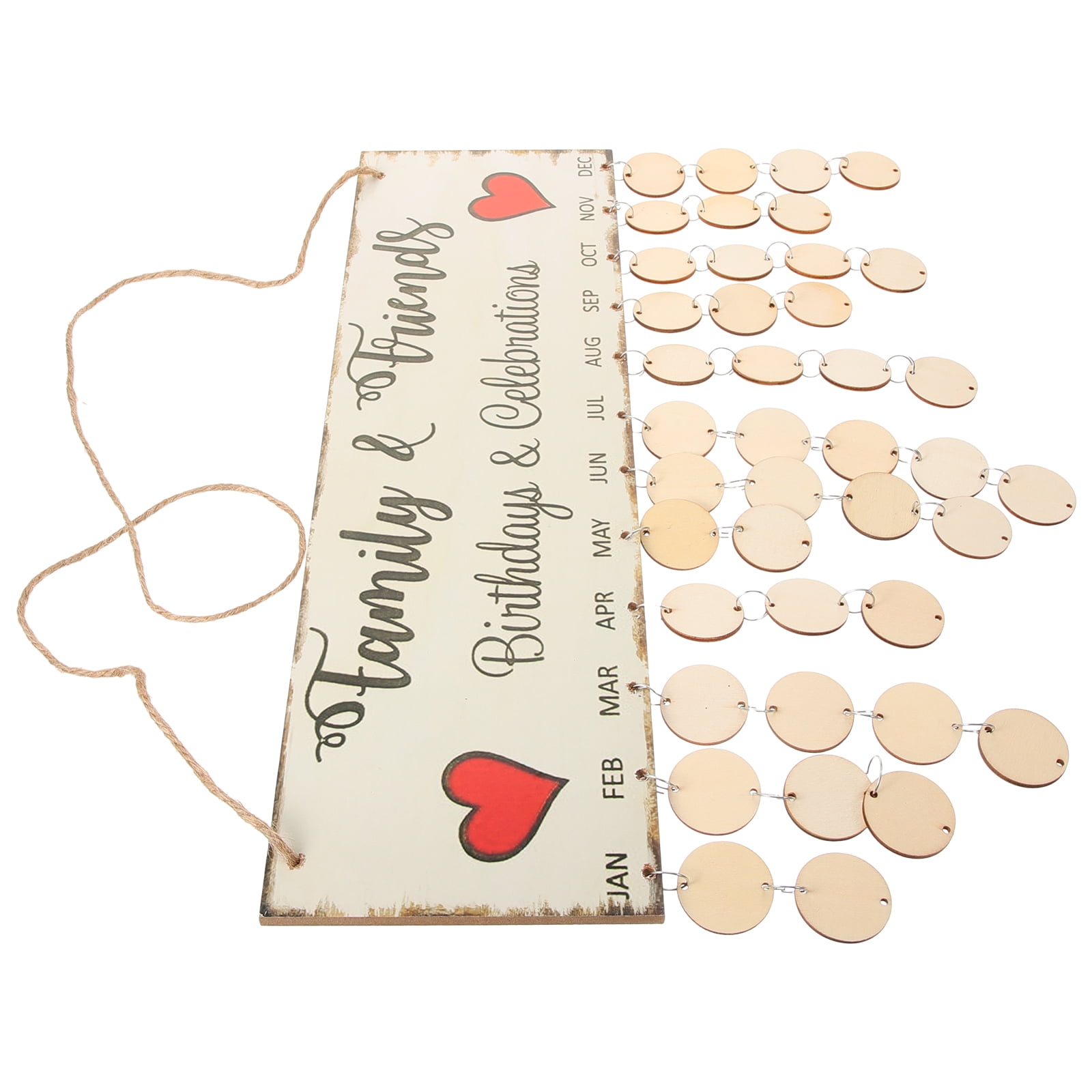 Birthday Calender Board Hanging Reminder Family Tree Wall Decor ...