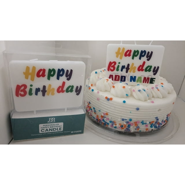 Birthday Candle Multi Color Happy Birthday Cake Topper Personalize ...