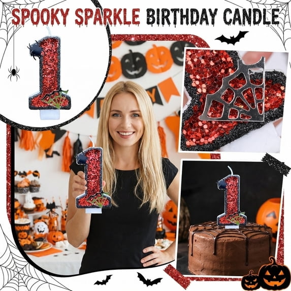 Birthday Candle, Number 1 Candle, First Birthday Candle, Halloween ...