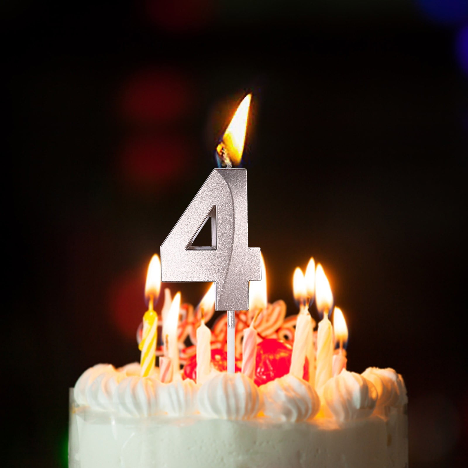 Birthday Candles Extended Big Number Candle Multicolor 3D Design Cake ...