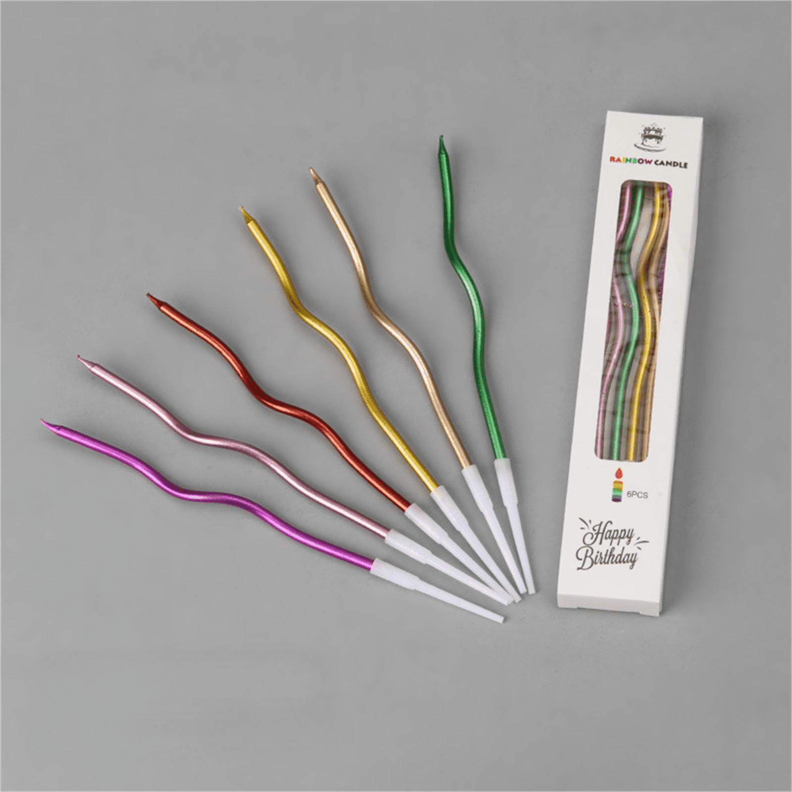 Birthday Candles Spiral Cake Candles Long Thin Cake Candles for Wedding ...