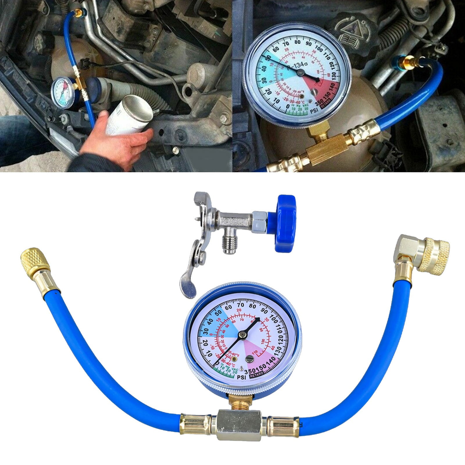 Gas Open Valve Air Conditioner Refill Kit with Hose for R134a R12 R22 ...