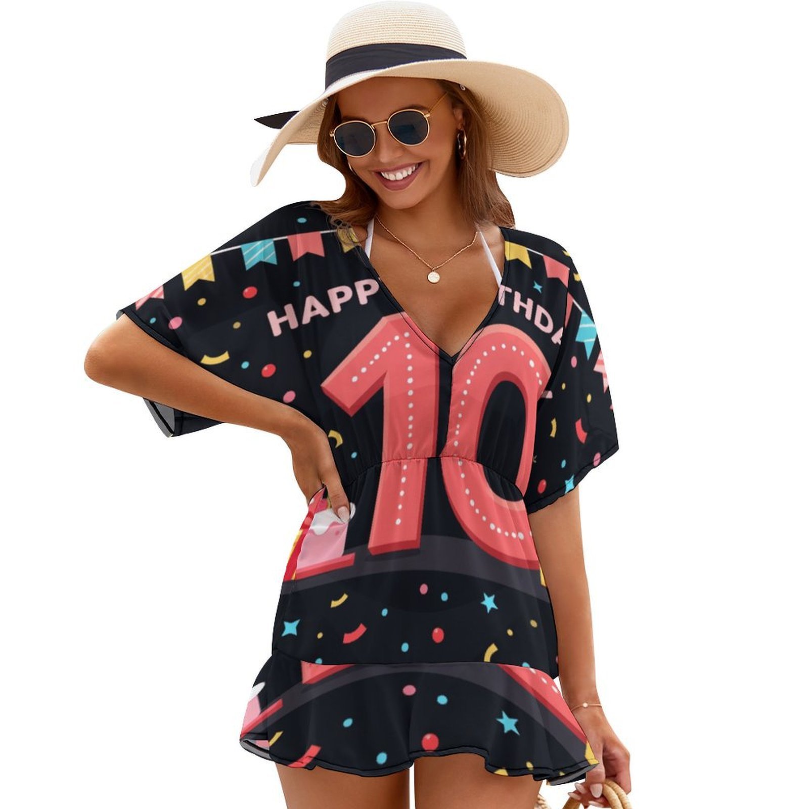 Birthday Card Celebrates A Tenth Birthday Cover Ups Dresses Women ...